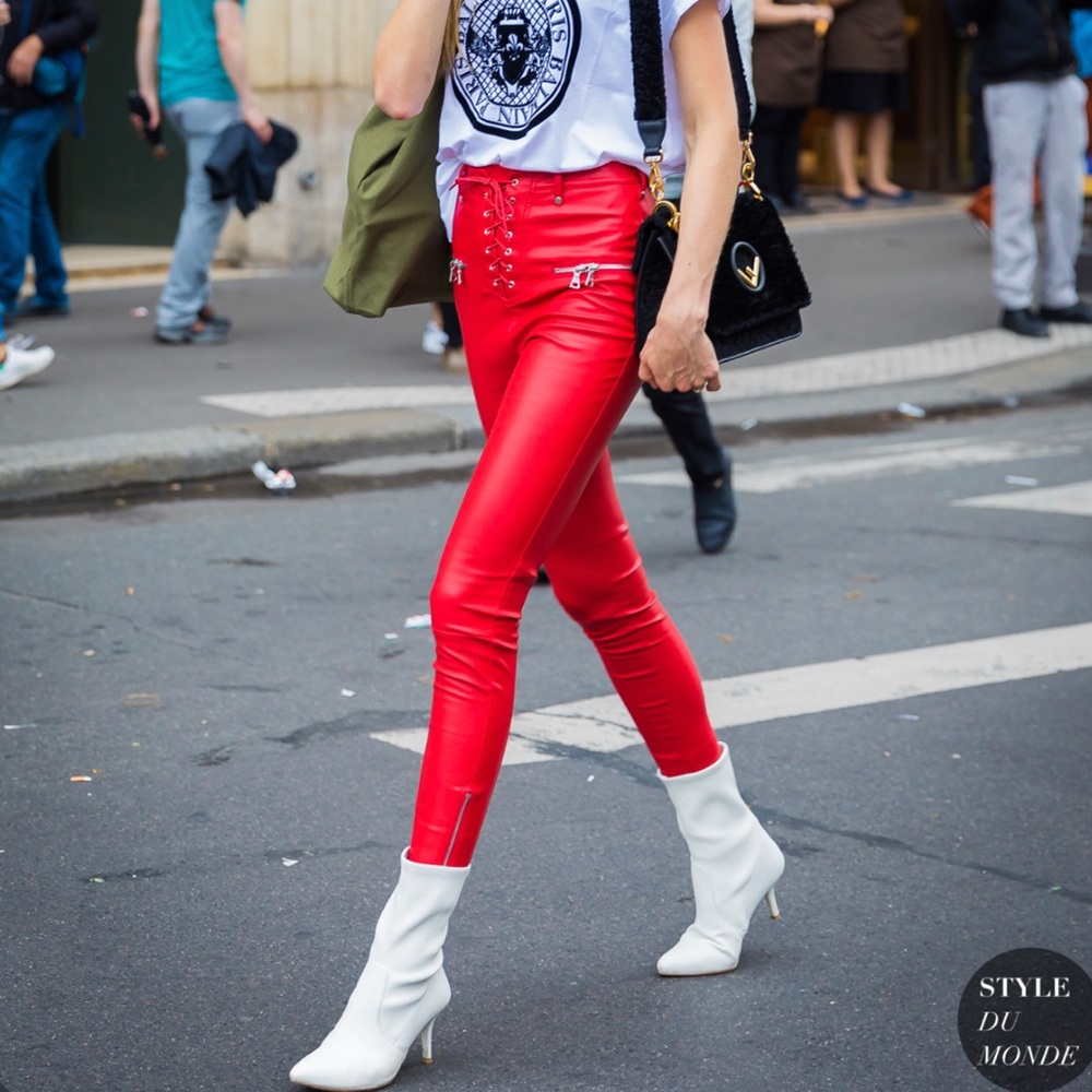 Steve Madden Logic White Leather Ankle Boots - Gem